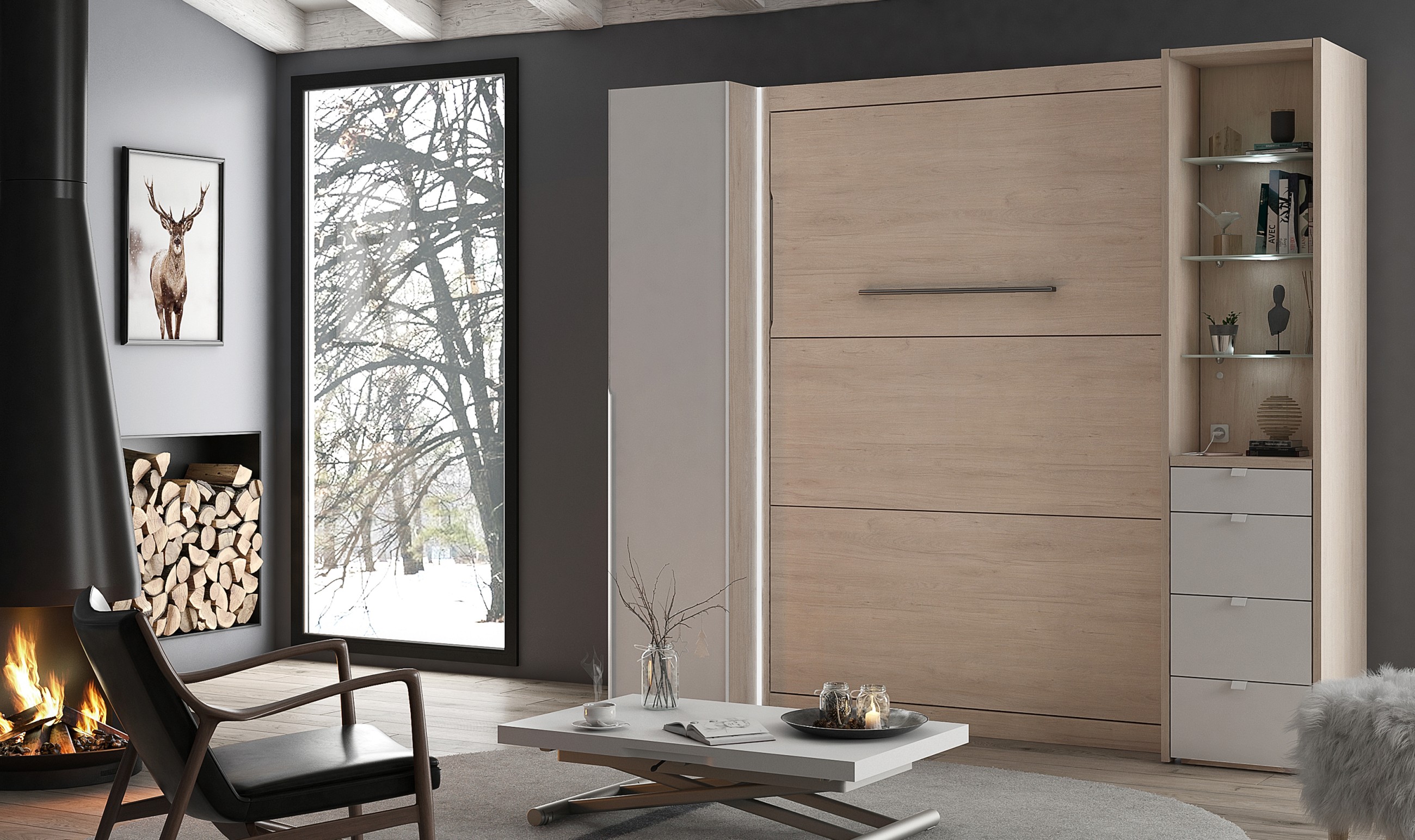 Lit Armoire Escamotable - La Solution Gain de Place Idéale